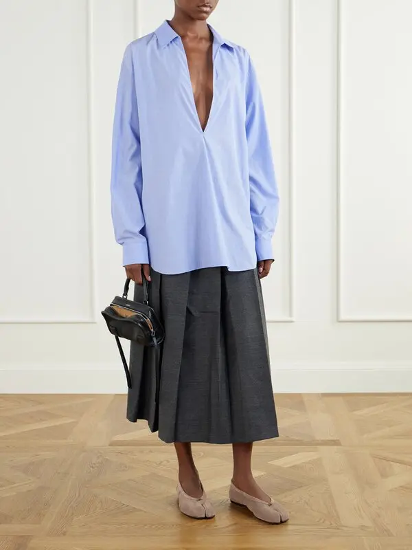 MAISON MARGIELA Tabi Split-toe Suede Ballet Flats - Neutrals