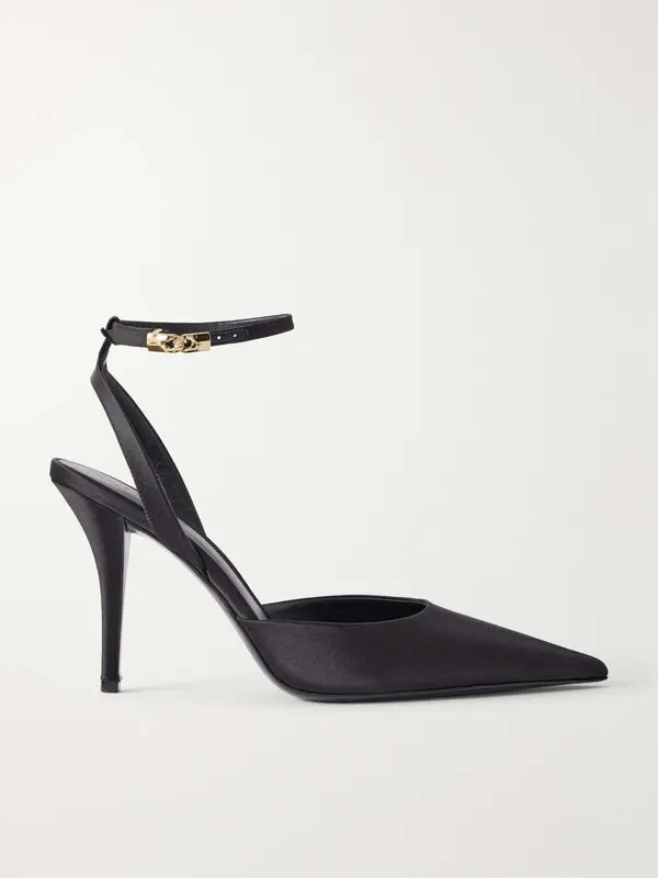 Balmain Embellished Satin Pumps
