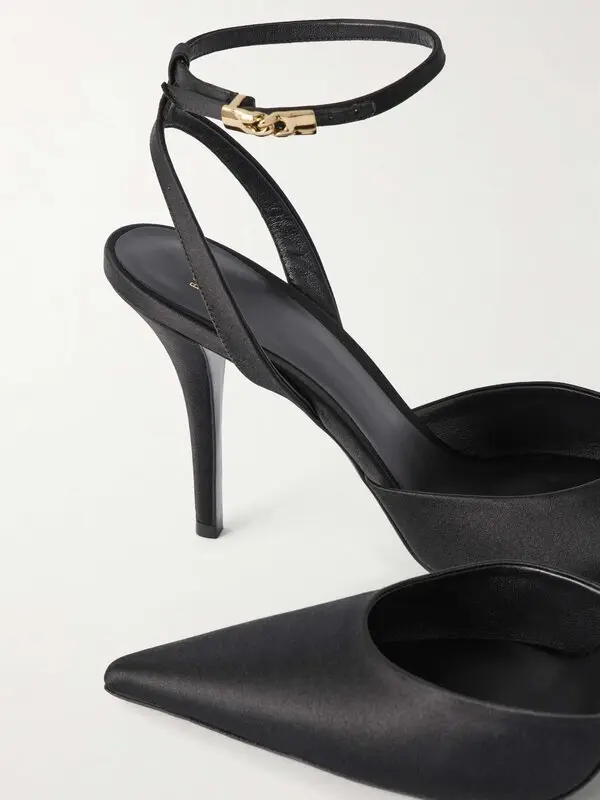 Balmain Embellished Satin Pumps