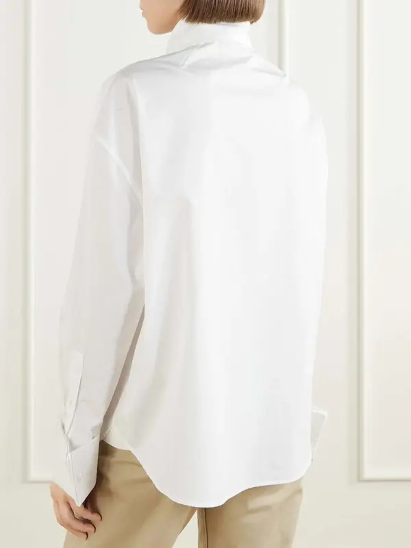 Marni Scarf-detailed Cotton-poplin Shirt
