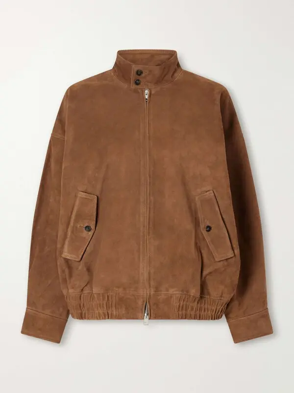 AGOLDE Blair Suede Jacket - Brown