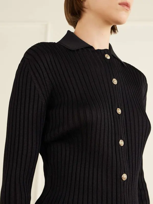 Balmain Ribbed Polo Shirt