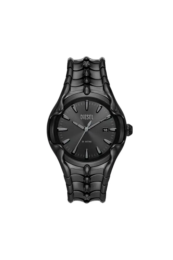 DIESEL® Vert Three-hand Date Stainless Steel Watch - Black