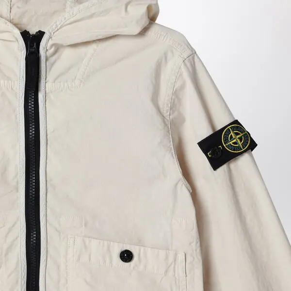 Stone Island Light Beige Water-repellent Hooded Jacket