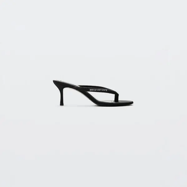 Alexander Wang Courtney 65mm Thong Logo Sandal - Black