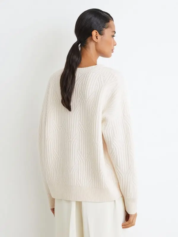REISS Leah Wool-cashmere Jacquard-knit Jumper