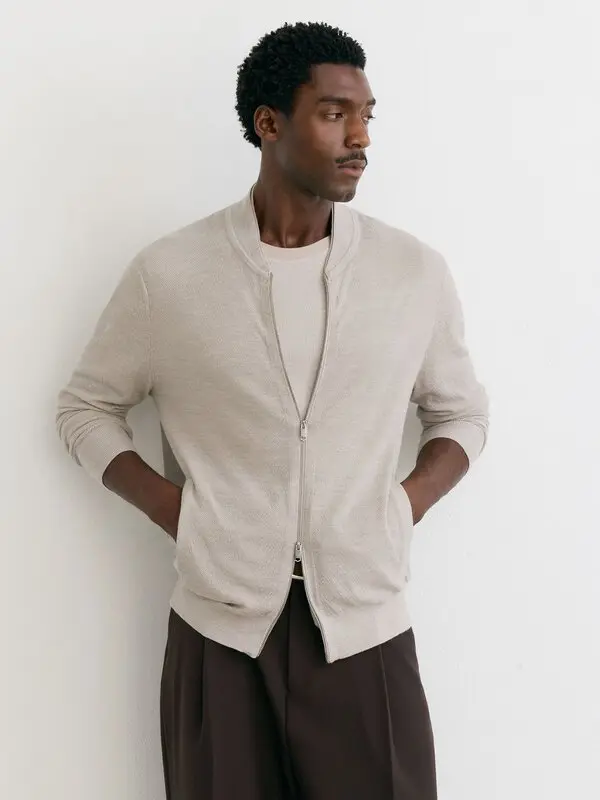REISS Petersham Jumper - Stone Mouline