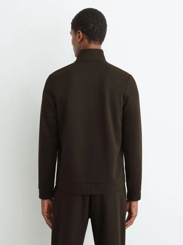 REISS Jacket Gray Herringbone Patch-pocket Zip-through Jacket - Dark Brown