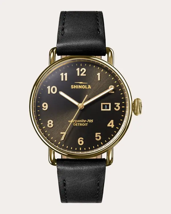 Shinola Canfield 38mm Leather-strap Watch