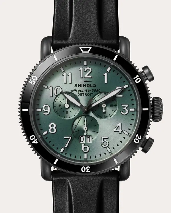 Shinola Runwell Sport 48mm Chronograph Watch - Green