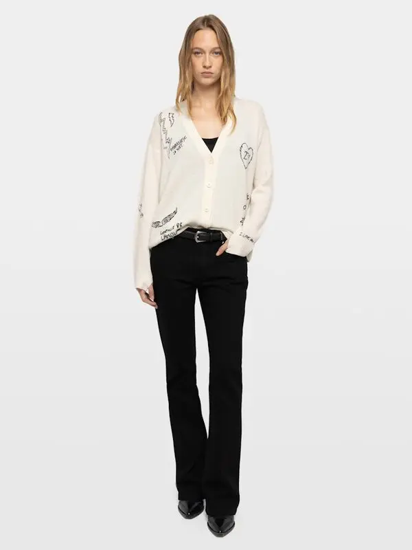 Zadig&Voltaire Mirkaz Cashmere Cardigan With Embroidered Details