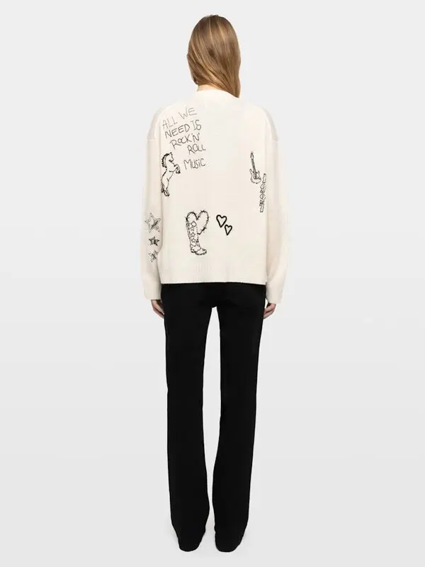 Zadig&Voltaire Mirkaz Cashmere Cardigan With Embroidered Details