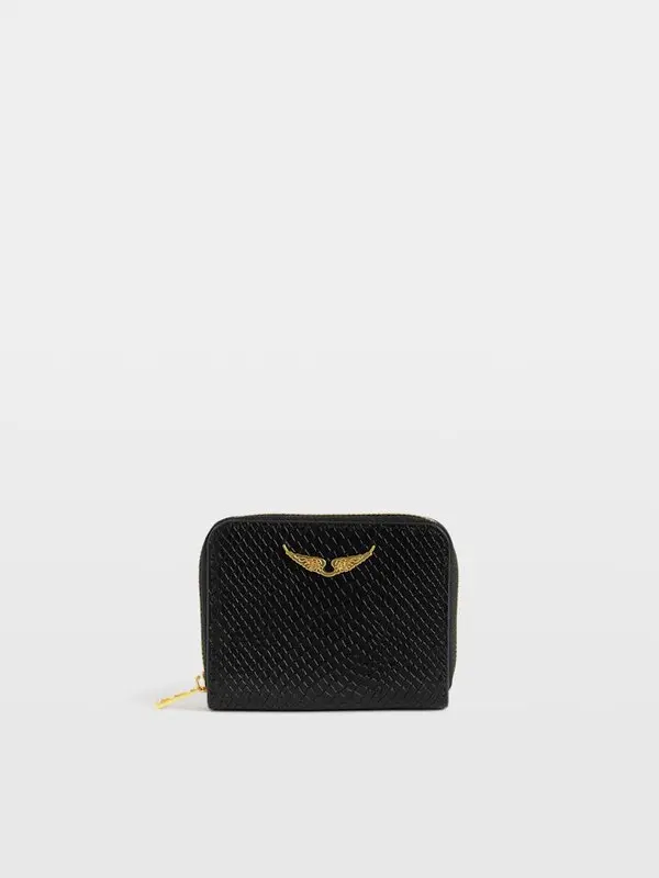 Zadig&Voltaire Mini Zv Soft Wild Coin Purse - Black