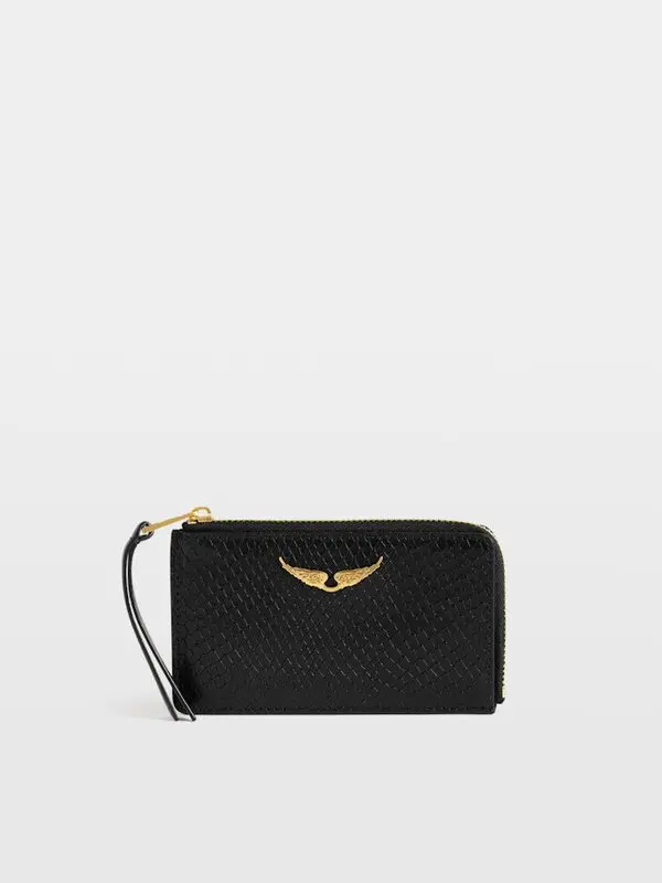 Zadig&Voltaire Zv Card Soft Wild Card Holder - Black