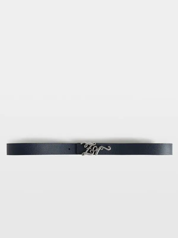 Zadig&Voltaire Reversible Leather Belt With Zv Buckle - Black