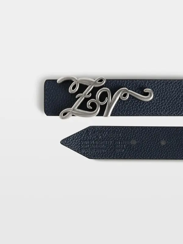 Zadig&Voltaire Reversible Leather Belt With Zv Buckle