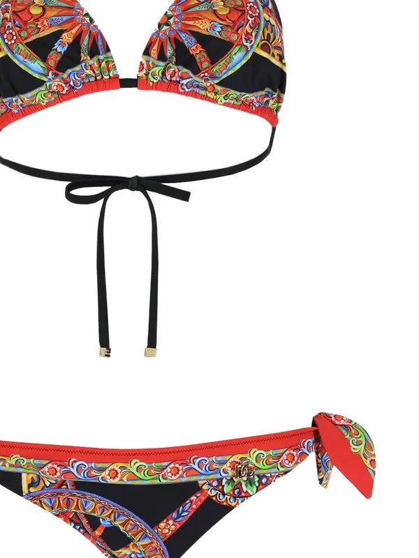 Dolce & Gabbana Printed Triangle Bikini