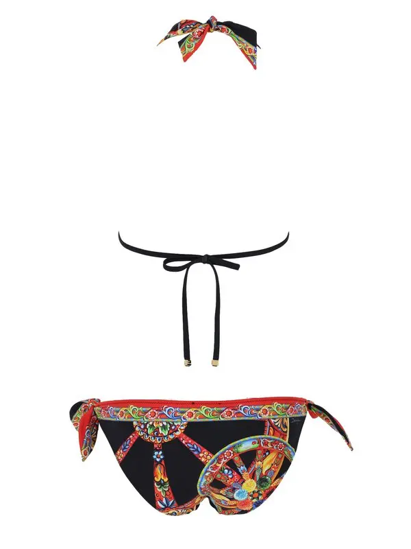 Dolce & Gabbana Printed Triangle Bikini