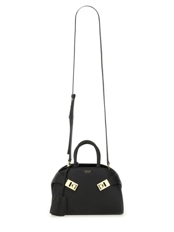 FERRAGAMO Hug Mini Top Handle Bag - Black