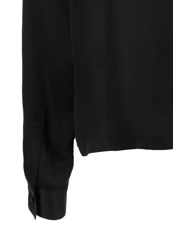 TOM FORD Polo In Raso Di Seta Stretch Con Logo