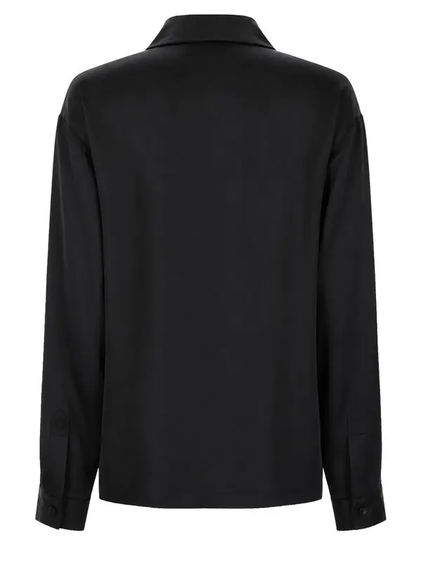 TOM FORD Polo In Raso Di Seta Stretch Con Logo