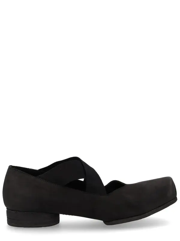 UMA WANG Leather Ballerina Flats - Black