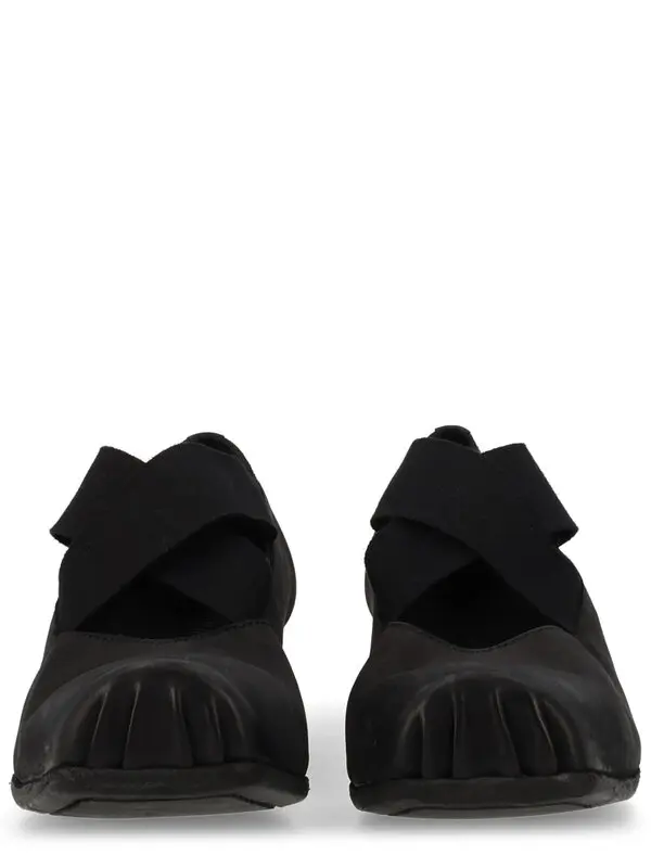 UMA WANG Leather Ballerina Flats - Black