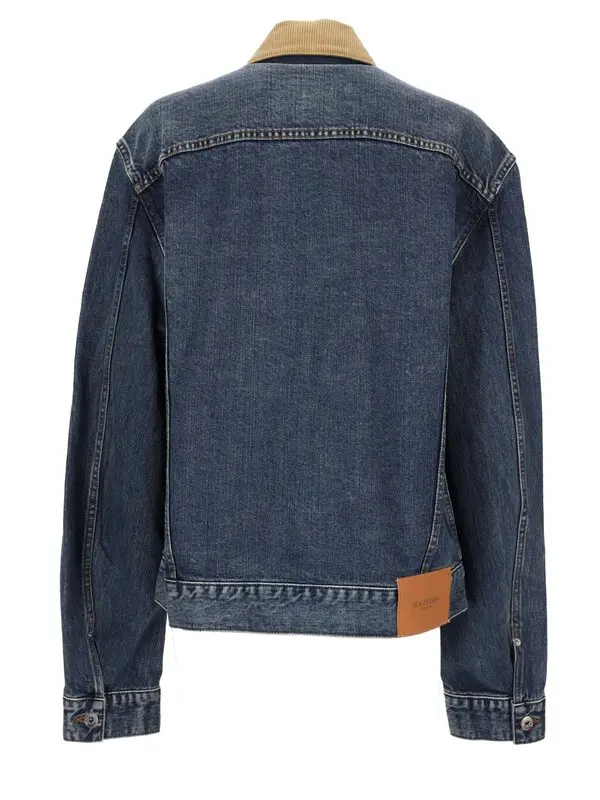JW Anderson Giacca In Denim Con Colletto In Velluto