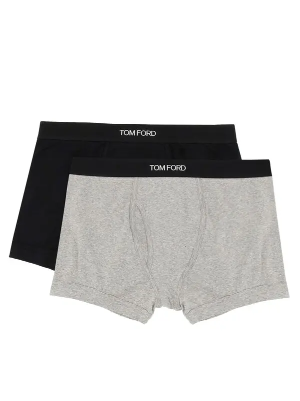 TOM FORD 2-pack Boxer In Cotone - Black