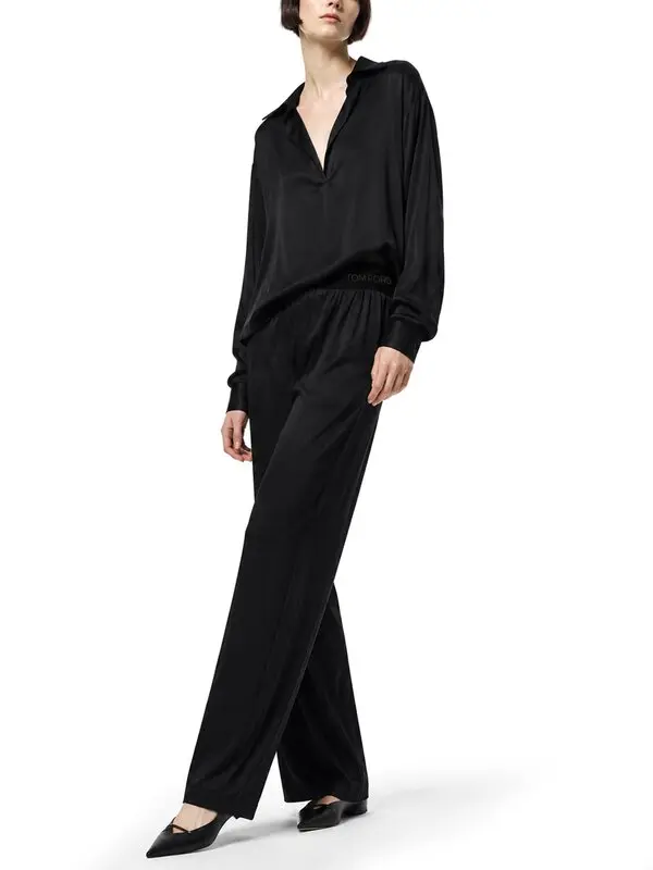 TOM FORD Pantalone Pj In Raso Di Seta Stretch