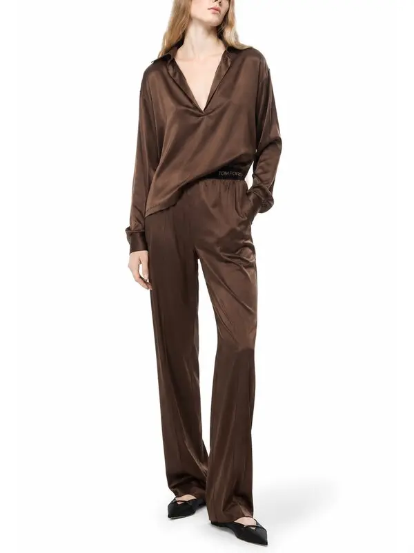 TOM FORD Pantalone Pj In Raso Di Seta Stretch