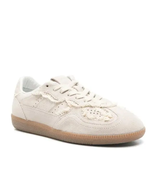 ALOHAS Crochet Trim Lace-up Sneakers