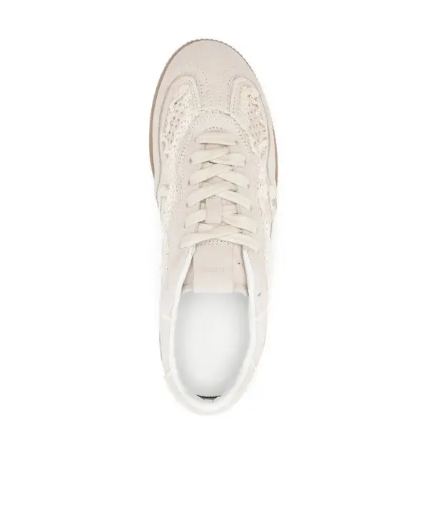 ALOHAS Crochet Trim Lace-up Sneakers