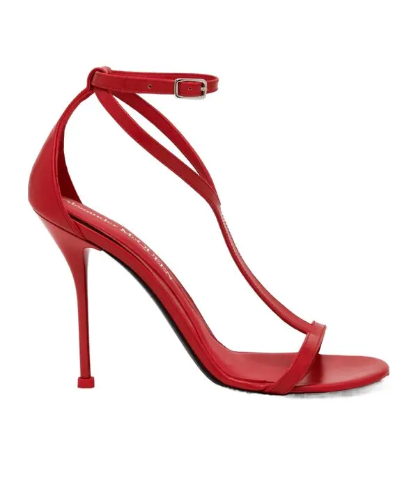 Alexander McQueen Harness Ankle Strap Sandals - Red