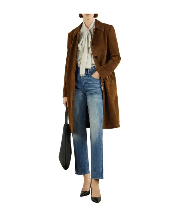 TOM FORD Suede Mackintosh Coat