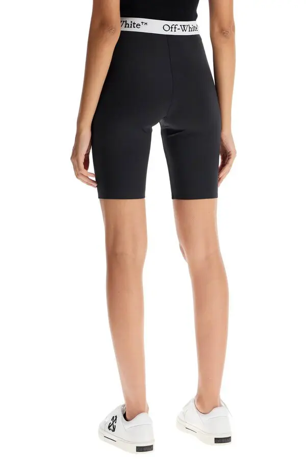 Off-White Logo Waistband Zip Detailed Shorts