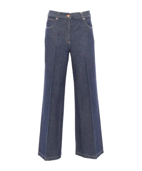 Aspesi Wide-leg Denim Trousers - Black