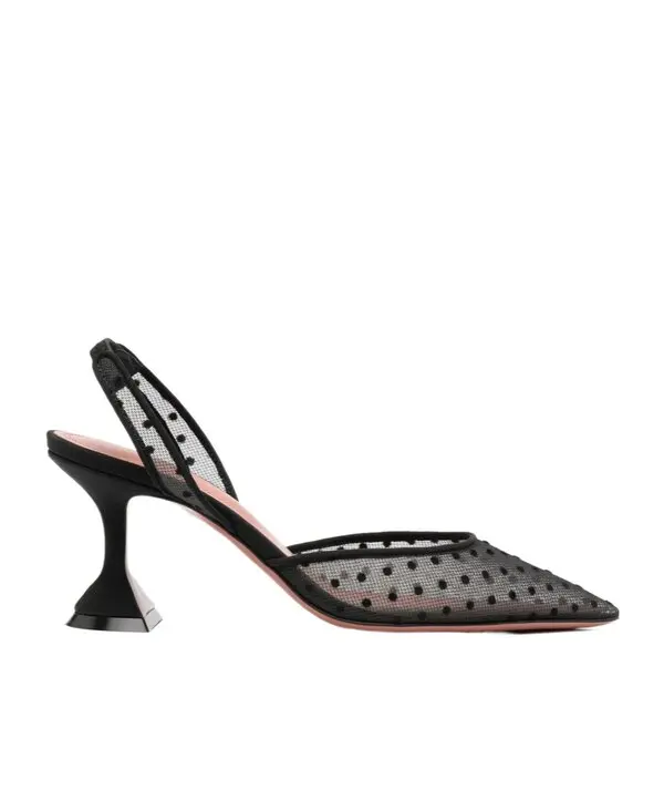 Amina Muaddi Pointed High-heeled Sandals - Black