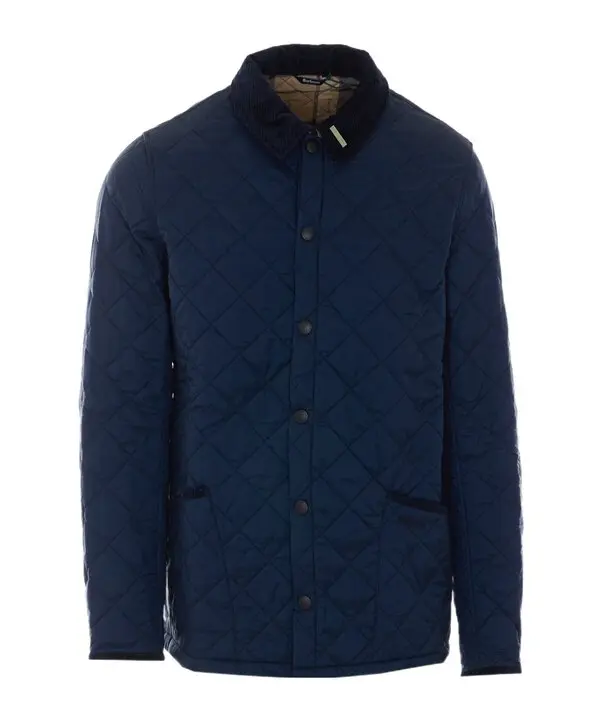 Barbour Diamondquilted Cordcollar Jacket - Navy