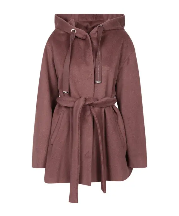 Herno Long-sleeved Hooded Coat - Brown