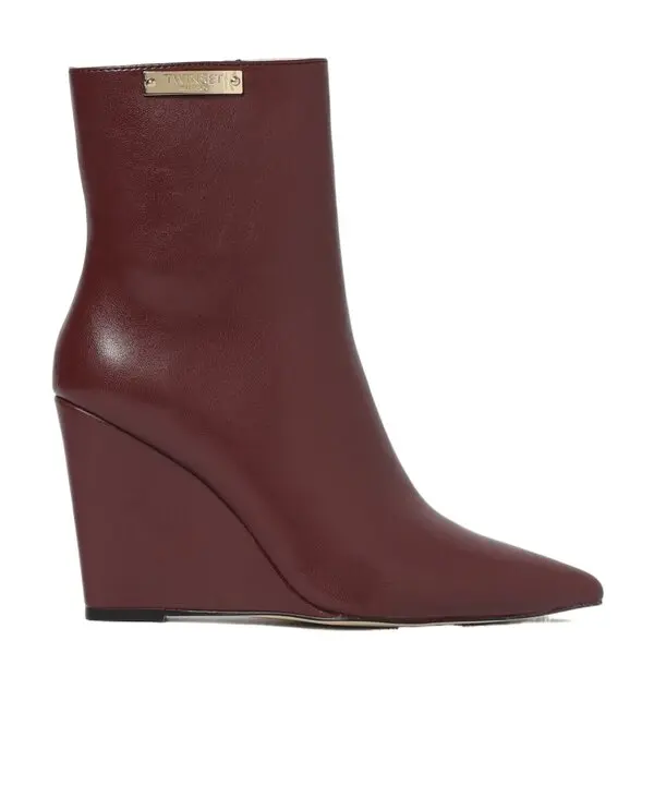 TWINSET 100mm Pointed-toe Boots - Red
