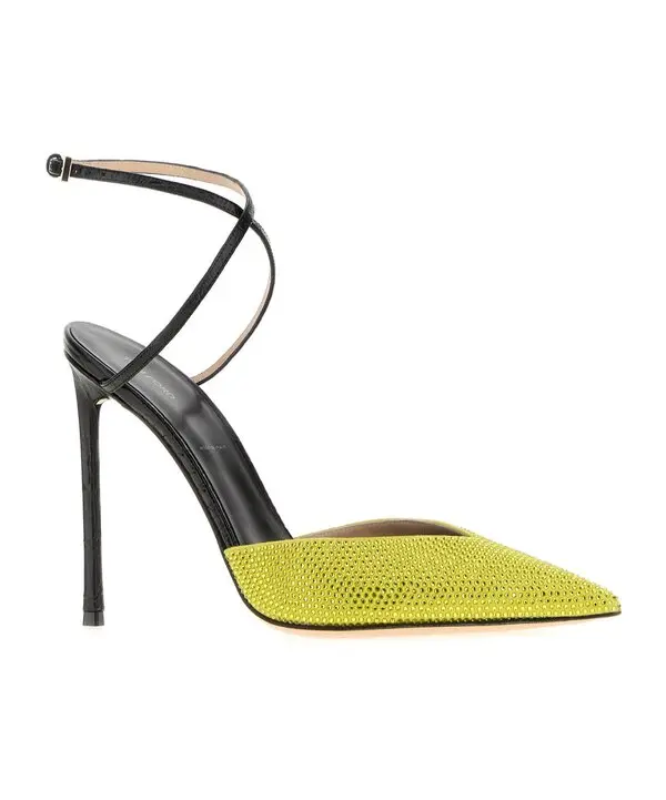 TOM FORD Stiletto Heeled Sandals With Crocodile-embossed Leather And Suede Embellished With Rhinestones