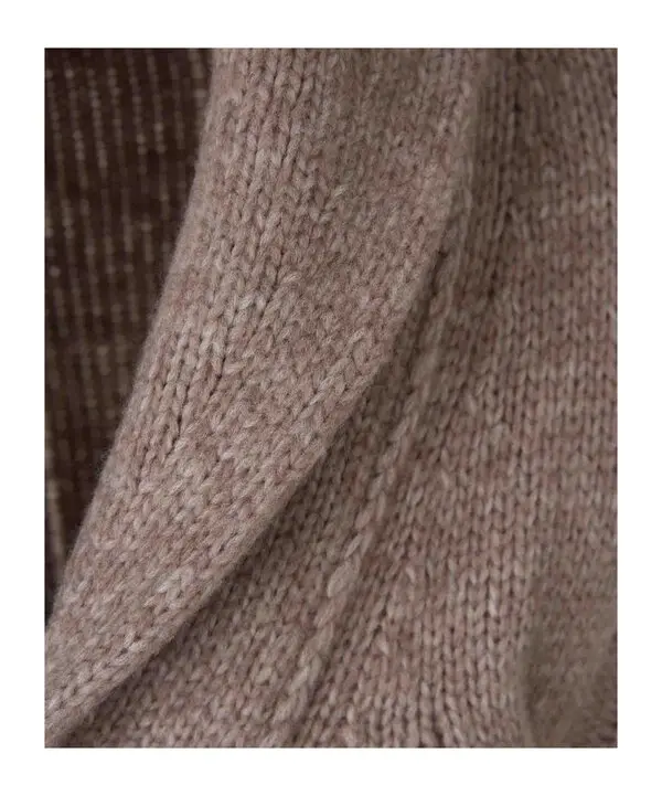 GRAN SASSO Cable Knit Shawl Collar Cardigan