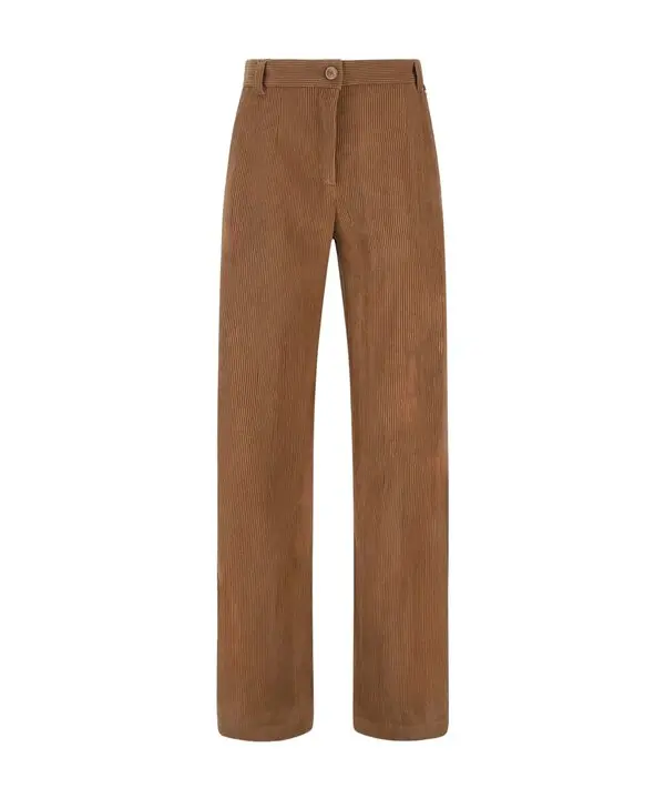 Herno Corduroy Wide-leg Trousers - Light Camel Brown