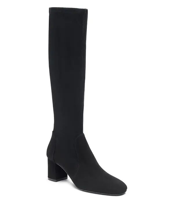 STUART WEITZMAN Lucie Suede Knee High Boots - Black