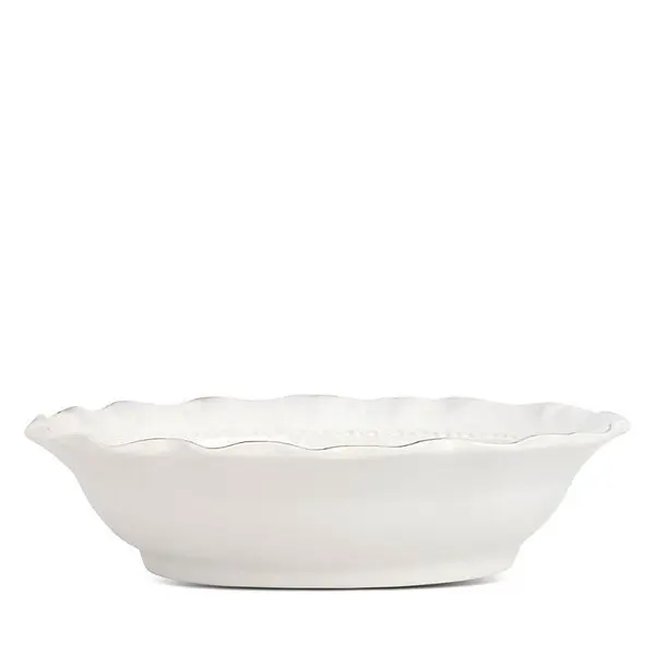 VIETRI Ash Small Oval Bowl - White