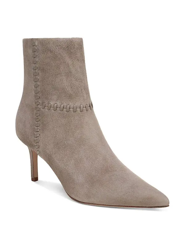 Veronica Beard Lisa 70 Suede Dress Boots - Bark Suede