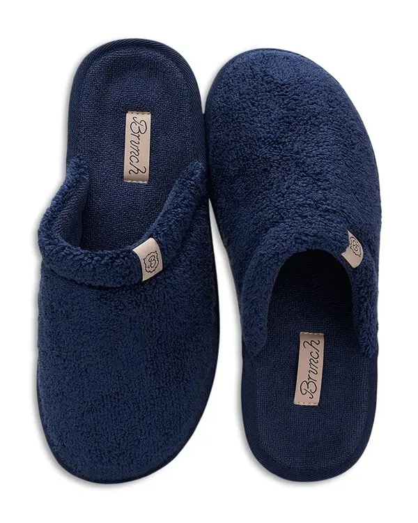 BRUNCH Essential Plush Terry Slippers - Navy