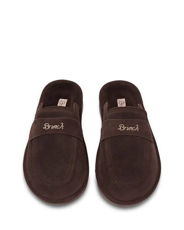 BRUNCH Suede Slip-on Loafers - Brown