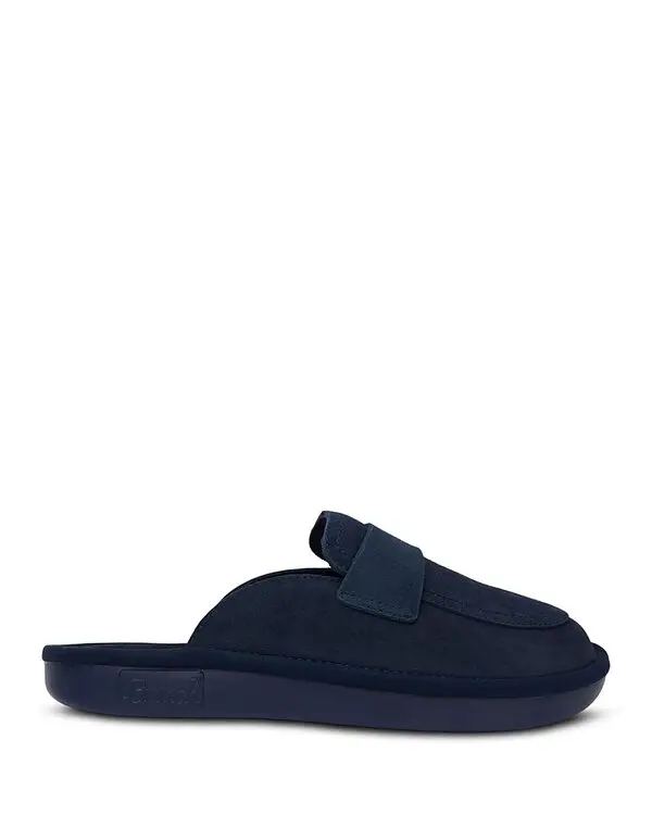 BRUNCH Suede Slip-on Loafers - Navy